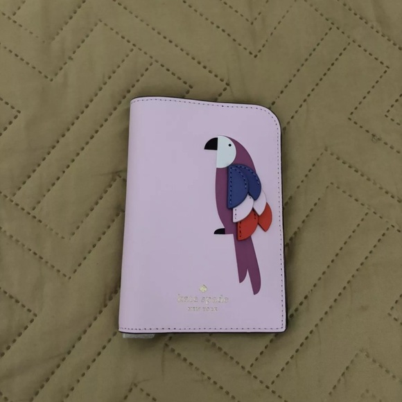 kate spade | Bags | Kate Spade Pink Parrot Bird Passport Holderwallet ...